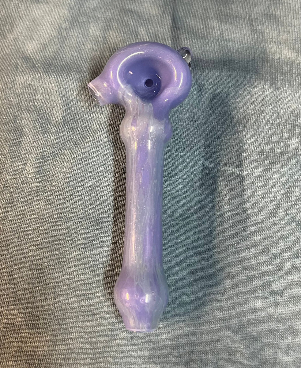 Sparkly Periwinkle Gray Handpipe – Happy Trails Inc & Joe's Smoke Shop