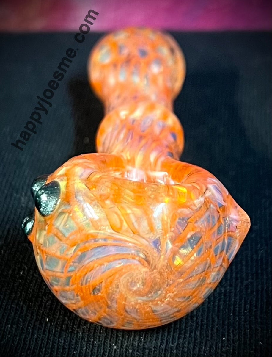 Orange Fumed Spin&Rake Handpipe – Happy Trails Inc & Joe's Smoke Shop