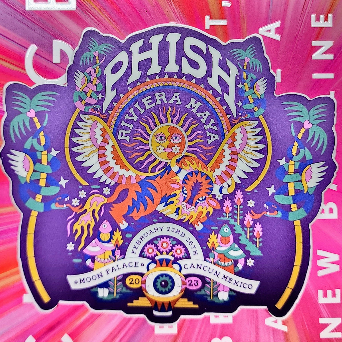 Phish Mexico 2023 Riviera Moon Palace Sticker – Happy Trails Inc & Joe ...