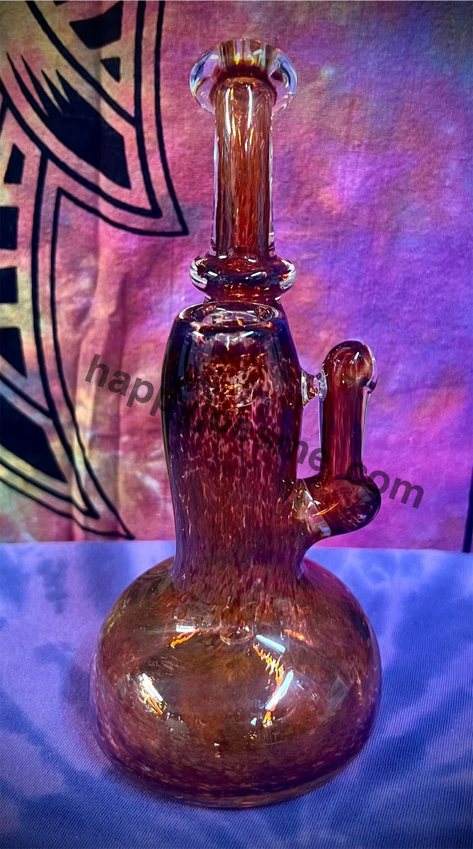 Red Frit Marble Sherlock Bubbler – Happy Trails Inc & Joe's Smoke Shop