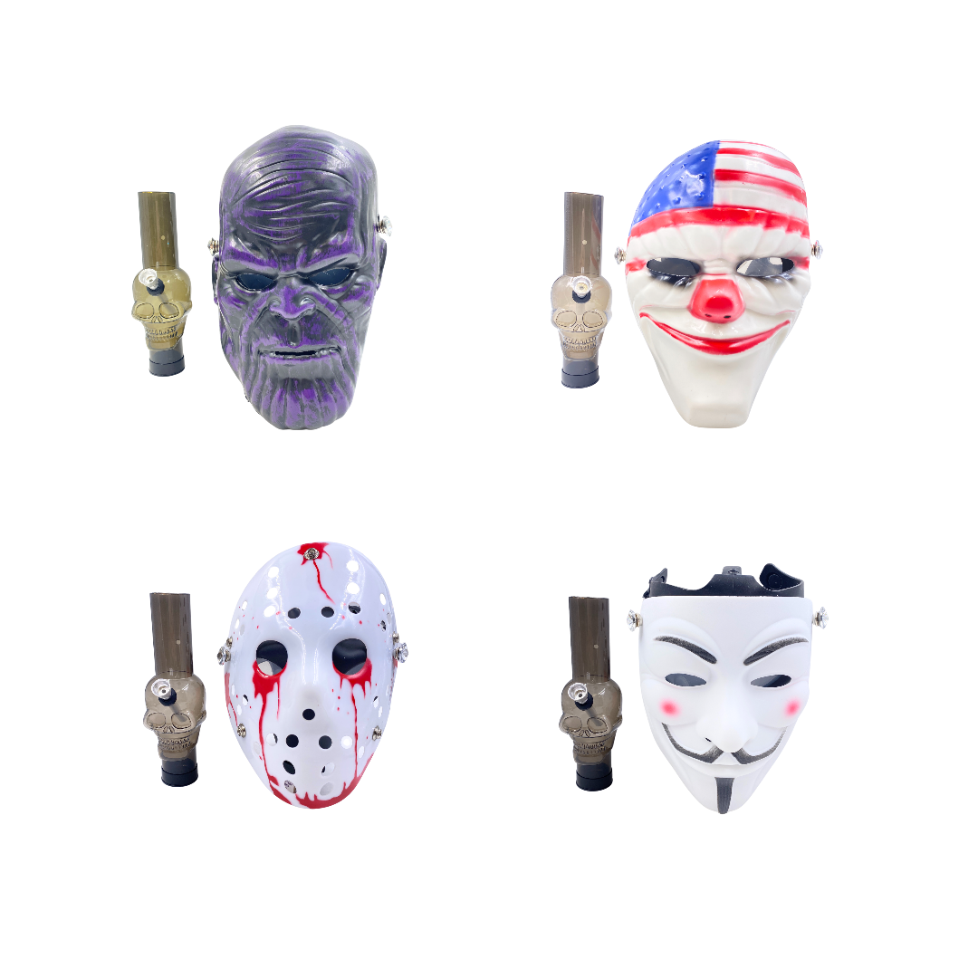Halloween Gas Mask-Mixed Design – Happy Trails Inc & Joe's Smoke Shop