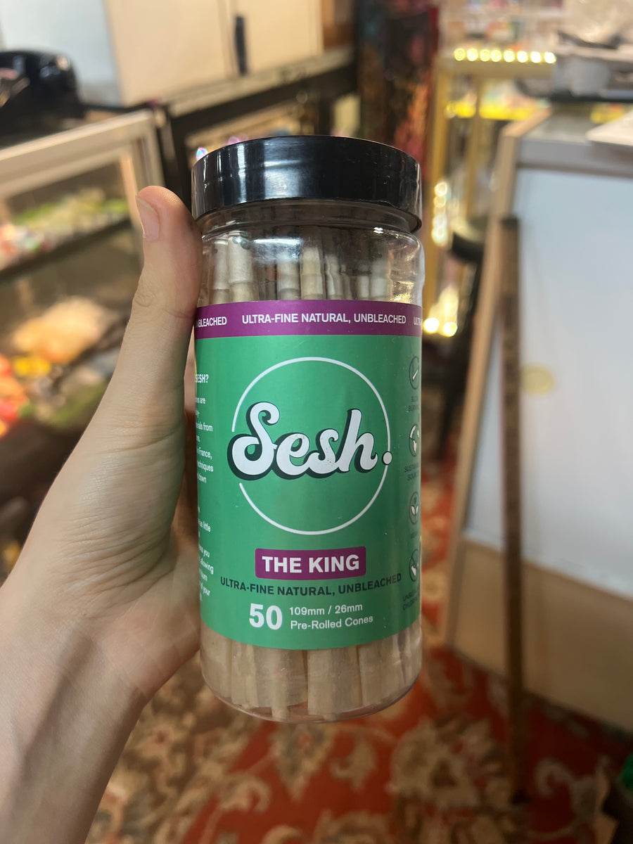 Sesh Cones the king 50 pack – Happy Trails Inc & Joe's Smoke Shop
