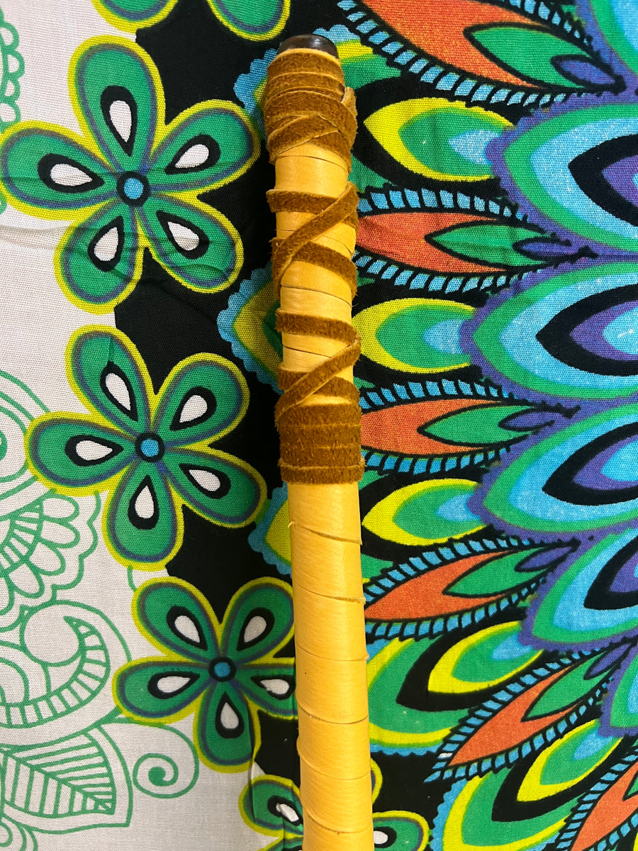 17" Tomahawk Peace pipe Leather Wrap and Peyote Stitch Bead Work ...