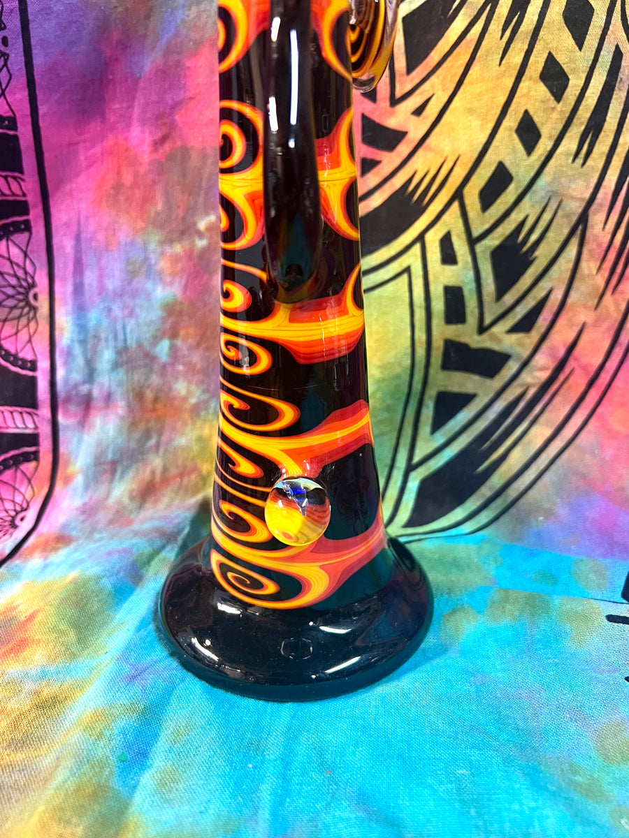 12" Red/Yellow/Black Wig-Wag Bubbler Made in the USA – Happy Trails Inc ...