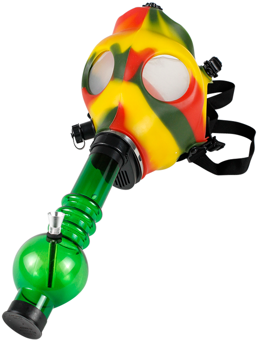 Gas Mask - Tie Dye - w/ Acrylic Pipe SKU: NV2350 – Happy Trails Inc ...