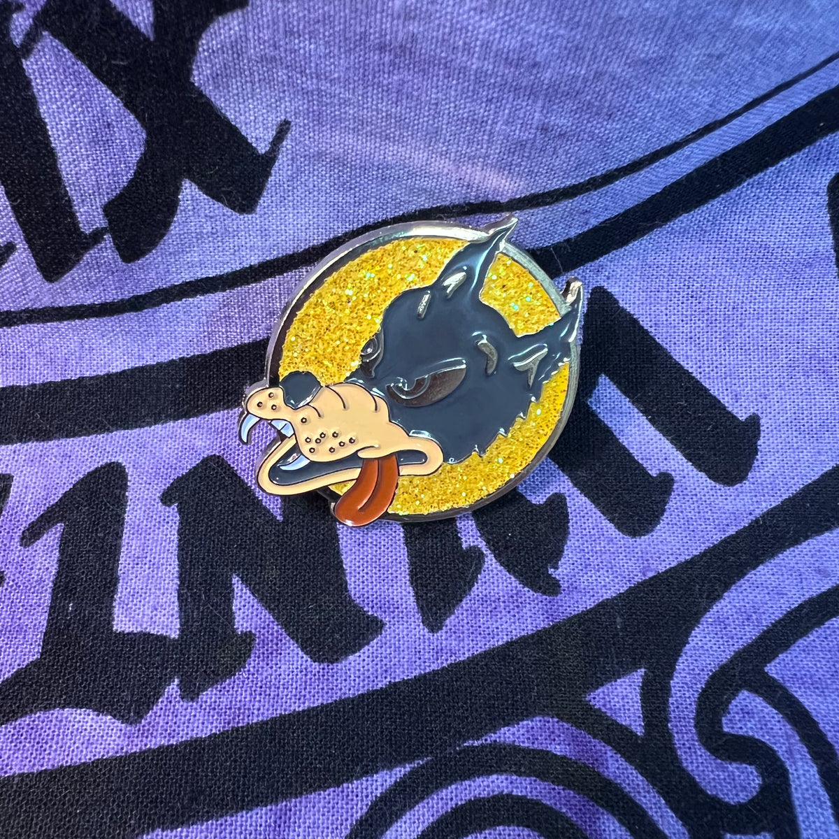 Dire wolf Jerry Garcia Gold Glitter Pin – Happy Trails Inc & Joe's ...