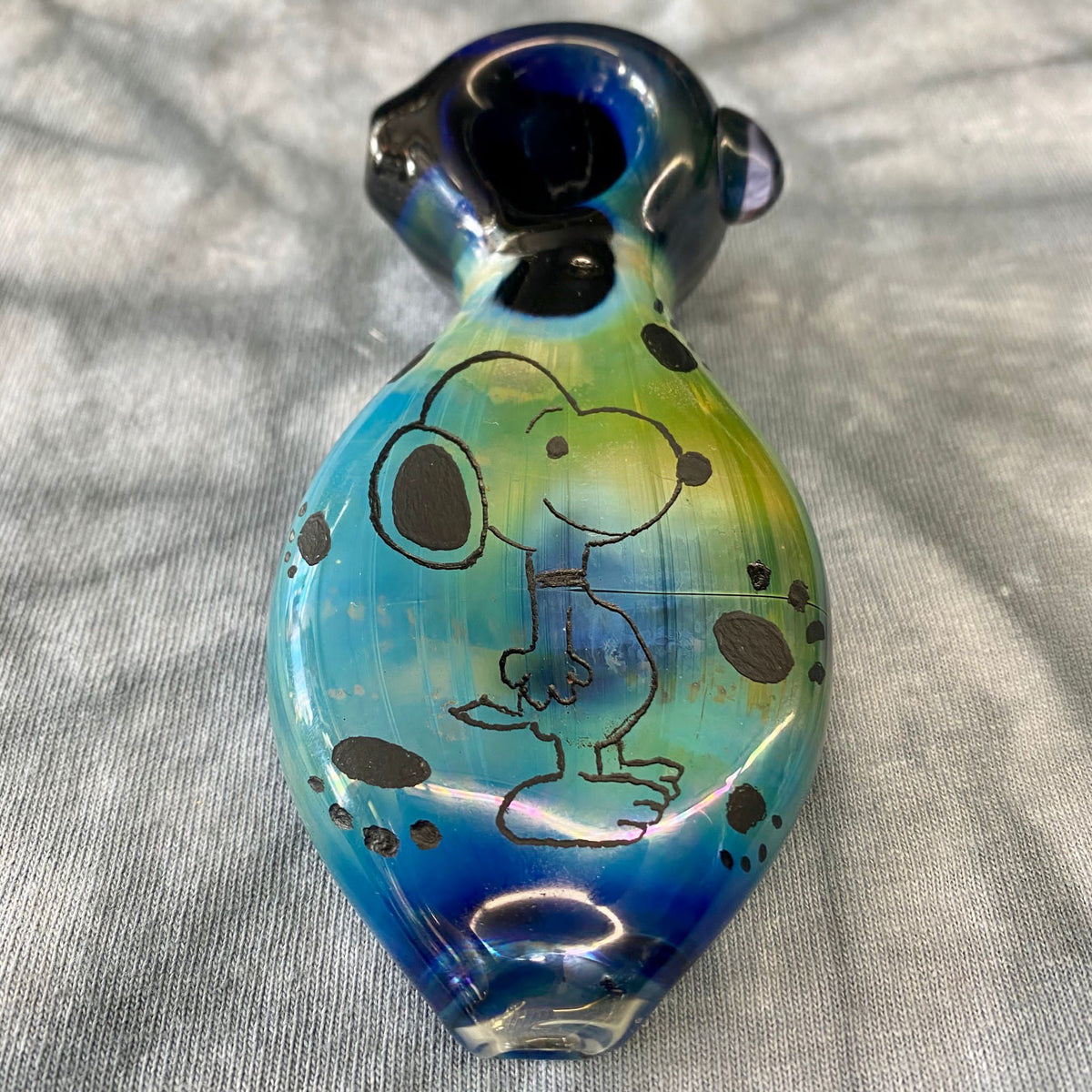 Snoopy Sketch Handpipe by Baked Glass – Happy Trails Inc & Joe's Smoke Shop