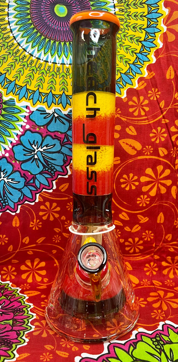15" Cheech Frit Beaker w/Ice Catcher and Pyramid Perc Waterpipe – Happy ...